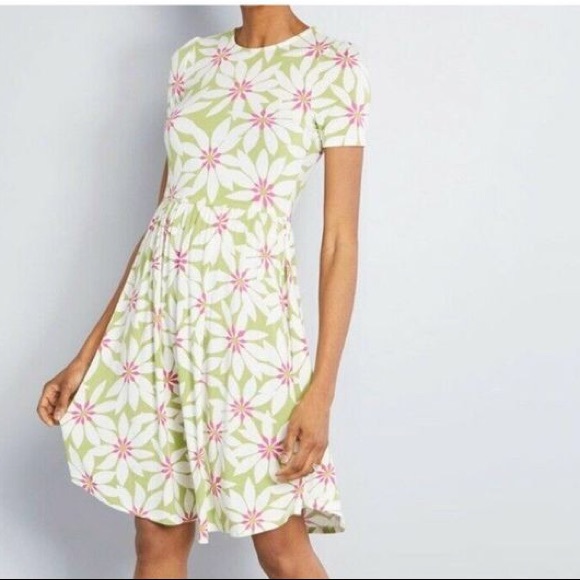 Modcloth | Dresses | Modcloth Floral Ensemble Observation Knit Dress ...